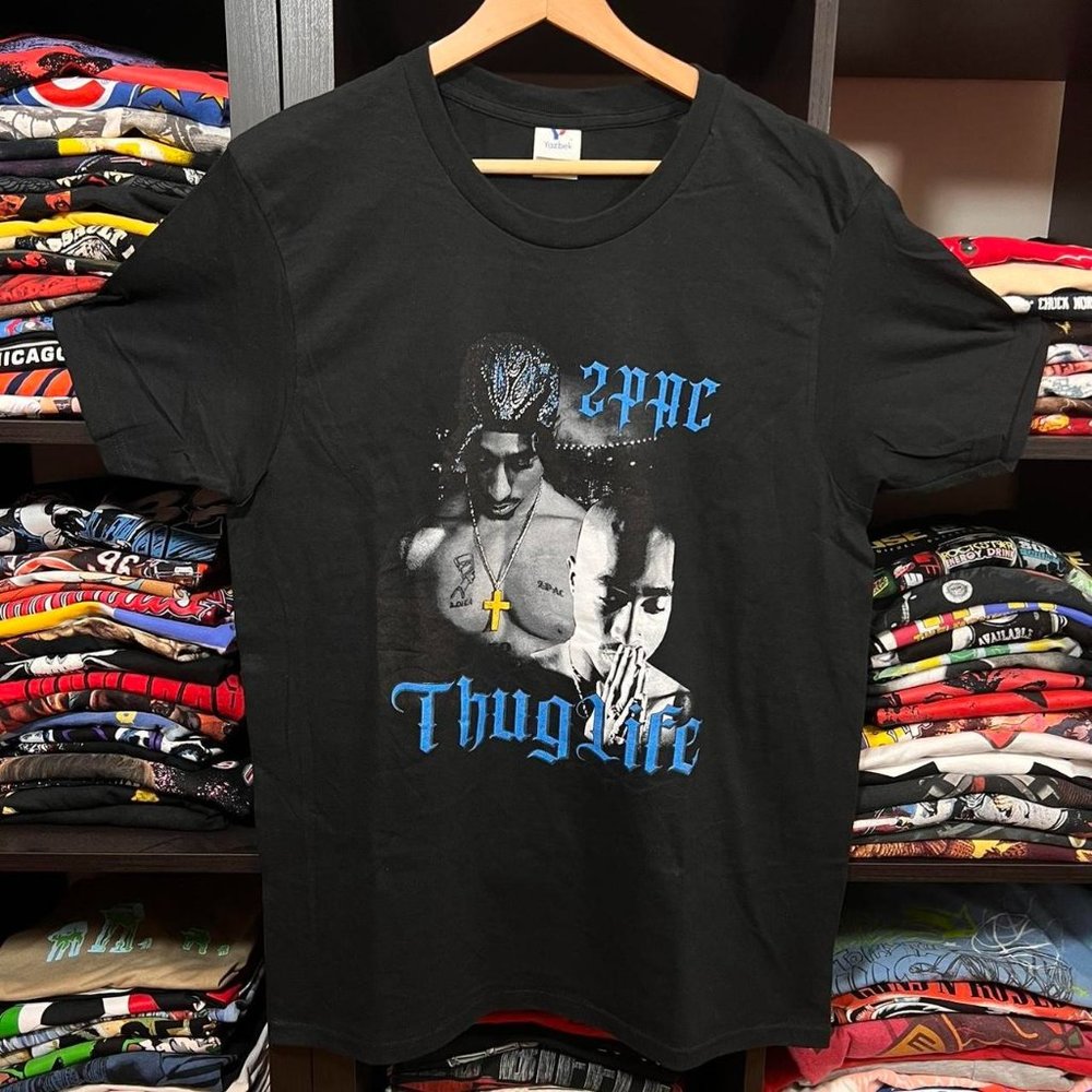 Vintage Y2k 2pac Thug Life Rap Tee Shirt Size Large B… - Gem